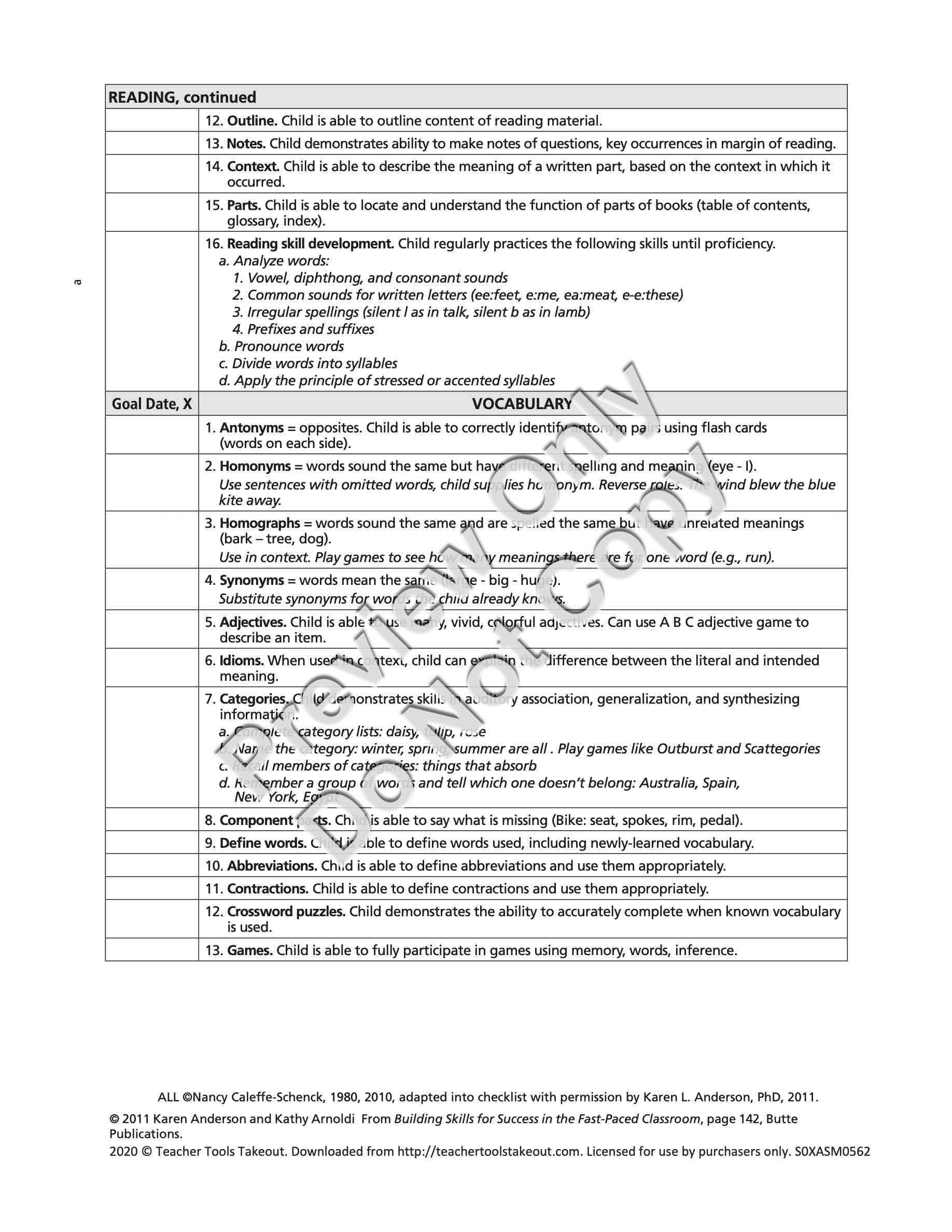 Teacher Tools Takeout